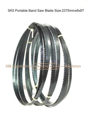 China SK5 Portable Band Saw Blade 2375mm x 6mm x 8T for Wood and Soft Metal Cutting for sale