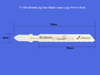 China T118A Bimetal Jig Saw Blade 75mm x 8mm 21TPI Laser Logo Bulk for Soft Metal Cutting for sale