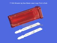 China T118A Bimetal Jig Saw Blade 75mm x 8mm 21TPI Laser Logo Bulk for Soft Metal Cutting for sale
