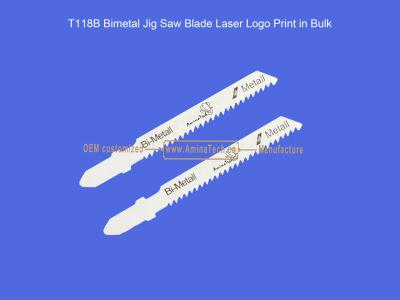 China T118B Bimetal Jig Saw Blade 75mm x 8 x 18T Laser Logo Print Bulk Reciprocating Saw Blade for Power Tools for sale
