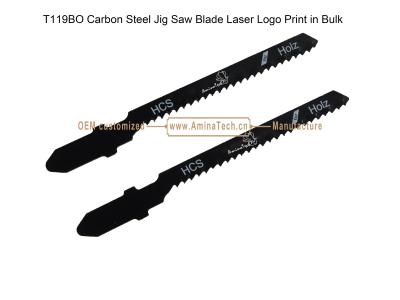 China T119BO Carbon Jig Saw Blade 75mm x 6 x 12T for Wood Cutting Bulk with Laser Logo for sale