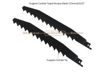 China Tungsten Carbide Tipped Reciprocating Saw Blade 215mm x 25mm 13 Teeth for Concrete Cutting for sale