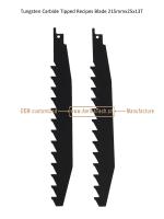 China Tungsten Carbide Tipped Reciprocating Saw Blade 215mm x 25mm 13 Teeth for Concrete Cutting for sale