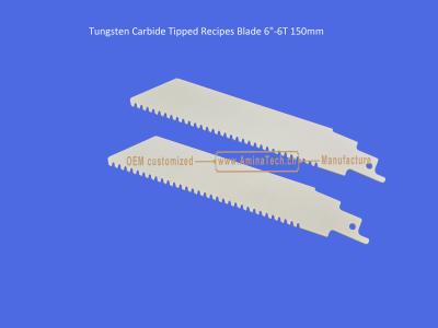 China Tungsten Carbide Tipped Reciprocating Saw Blade 6 Inch 6 TPI 150mm for Cutting Screws for sale