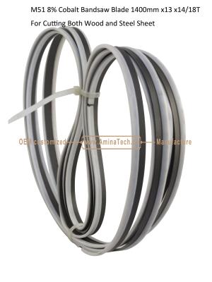 China M51 8% Cobalt Band Saw Blade 1400mm x 13mm 14/18 TPI for Wood and Steel Cutting for sale