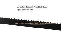 China Junior Saw Blade with Pins Black Oxide 153mm x 6mm 18T for Wood Plastic Metal Cutting for sale