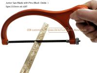 China Junior Saw Blade with Pins Black Oxide 153mm x 6mm 18T for Wood Plastic Metal Cutting for sale