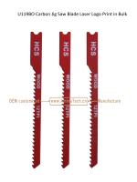 China U119BO Carbon Steel Jig Saw Blade 75mm x 6mm x 12T for Wood Cutting Bulk Laser Logo for sale