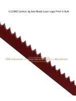 China U119BO Carbon Steel Jig Saw Blade 75mm x 6mm x 12T for Wood Cutting Bulk Laser Logo for sale