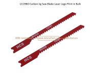 China U119BO Carbon Steel Jig Saw Blade 75mm x 6mm x 12T for Wood Cutting Bulk Laser Logo for sale
