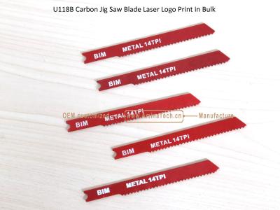 China U118B Bimetal Jig Saw Blade 75mm x 8 x 14T Laser Logo Bulk Reciprocating Saw Blade for sale