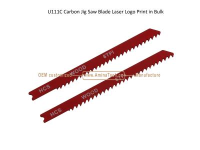 China U111C Carbon Steel Jig Saw Blade 100mm x 8 x 8T for Wood Cutting Bulk Laser Logo for sale