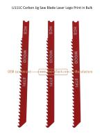 China U111C Carbon Steel Jig Saw Blade 100mm x 8 x 8T for Wood Cutting Bulk Laser Logo for sale