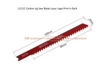 China U111C Carbon Steel Jig Saw Blade 100mm x 8 x 8T for Wood Cutting Bulk Laser Logo for sale