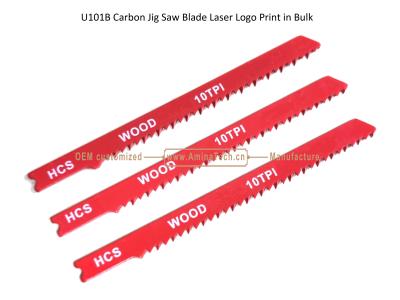 China Carbon Steel Jig Saw Blade 100mm x 8 x 10T for Wood Cutting Bulk with Laser Logo for sale
