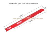 China Carbon Steel Jig Saw Blade 100mm x 8 x 10T for Wood Cutting Bulk with Laser Logo for sale
