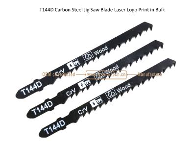 China T144D Carbon Jig Saw Blade 100mmx8x6T for Wood Cutting Bulk Laser Logo Print for sale