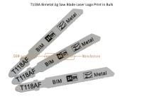 China T118AF Bimetal Jig Saw Blade 75mm x 8 x 24T Laser Logo Bulk for Soft Metal Cutting for sale