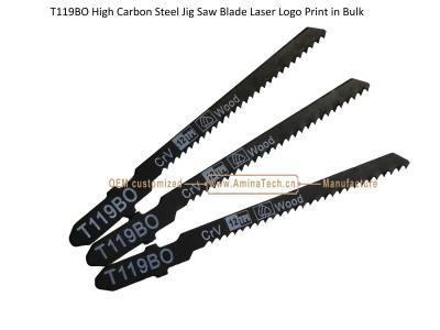 China T119BO Carbon Jig Saw Blade 82mm x 6 x 12T for Wood Cutting Bulk Laser Logo for sale