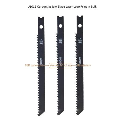 China U101B Carbon Steel Jig Saw Blade 100mm x 8 x 10T for Wood Cutting Bulk Laser Logo for sale