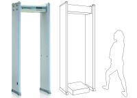 China Full Color Walk Through Metal Detector Door Touch Screen 200 Sensitivity 6 Zones for sale