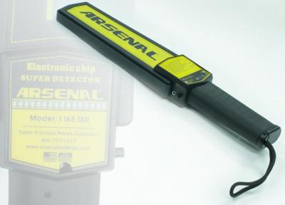 China Euro Plug MD Metal Detector Waterproof 415mm Multi Color LED Handheld Security Wand for sale