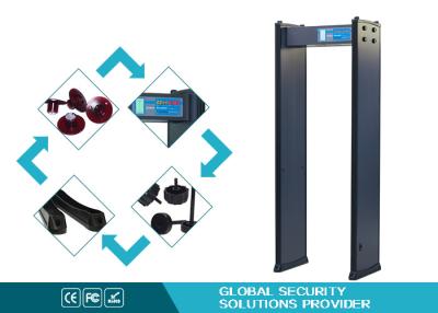 China 200 Level Walk Through Metal Detector Gate 4 Zone Security Scanner 90-240V for sale