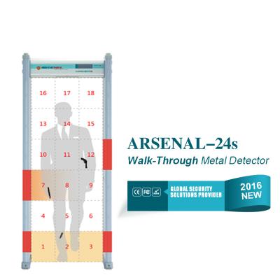 China Door Frame Body Scanner Metal Detector 6 Zones 200 Sensitivity With LCD Display for sale