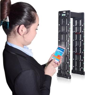 China Self Diagnostic Portable Folding Metal Detector Security Gate IP65 Waterproof for sale