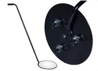 China Portable Under Vehicle Inspection Mirror 30cm Acrylic Convex with LED Light and Telescopic Handle for sale