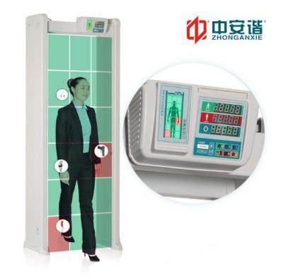 China Electronic Door Frame Full Body Inspection Metal Detector Single Person Gate 6 Zones 400 Sensitivity for sale