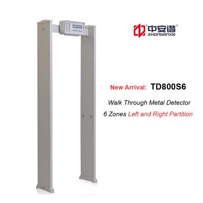 China Security Check 6 Zones Frame Door Walk Through Security Scanners Detector Gate for sale