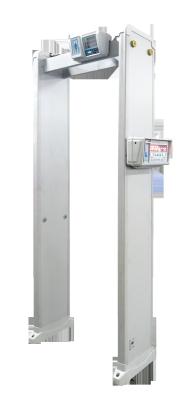 China Fiber Board Walk Through Temperature Scanner Body Metal Detector Door 0.1°C Accuracy 2m Range for sale