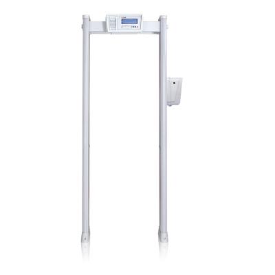 China 3.7 Inch LCD Walk Through Metal Detector with Infrared Temperature Detection 100 Zone for sale