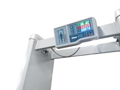 China Smart and small human body temperature measurement walk through metal detector for sale