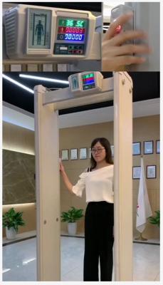 China Infrared 300 Series 6 Zone Walk Through Metal Detector with Temperature Measurement 12V for sale