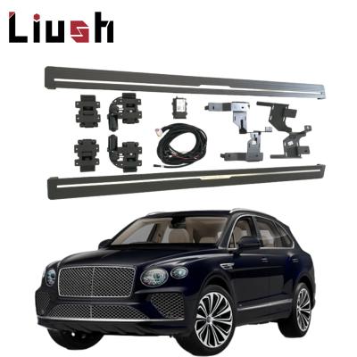 China Aluminum Automatic Side Pedal Matte Black Finish Electric Running Board For Bentley Bentayga for sale