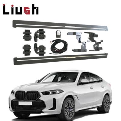 China Black Aluminum Automatic Electric Running Board Side Steps For BMW X6 G06 2020-2025 for sale