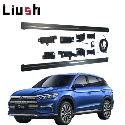 China Electric Side Pedal Black Aluminum Auto Foot Step Automatic Folding Running Board For BYD Song Pro EV for sale