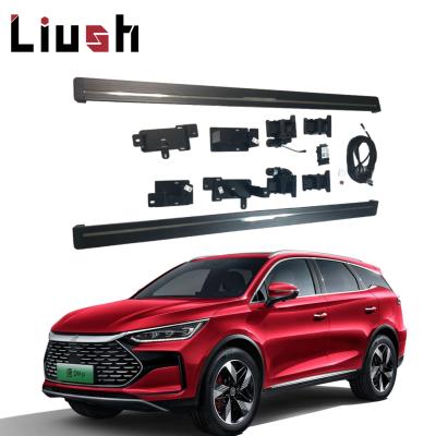 China Remote Control Black Auto Electric Side Pedal Folding Running Board For BYD Tang DMI DMP for sale