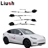 China Electric Suction Door Lock System Anti Pinch Automatic Soft Close Vacuum Door Kit For Tesla Model Y Model 3 for sale
