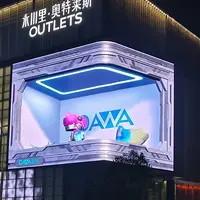 China Waterproof HD Naked Eye 3D Led Display Digital Outdoor Advertising LED Billboard P6 P8 P10 for sale