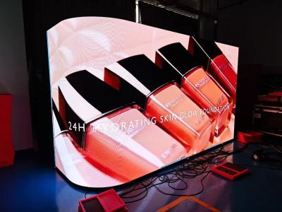 China 320x160mm P1.25 LED Flexible Display Screen 600 - 650 Nits Brightness 140° Horizontal Viewing Angle for sale