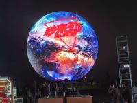 China 12 - 16 Bit Seamless Sphere LED Display Screen With 360 Degree Viewing Angle for sale