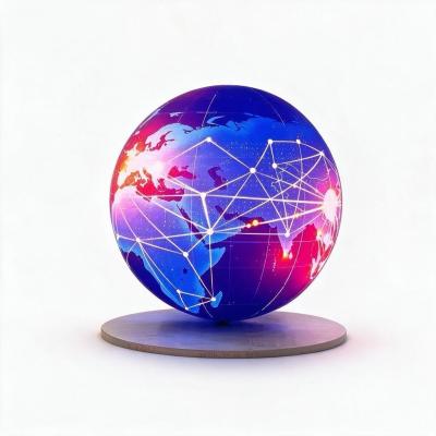China Seamless Splicing Spherical LED Screen Display Lightweight Floor Mounted for sale