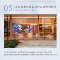 China 2mm 4mm Holographic Transparent Screen Achieving Naked Eye 3D Levitation Images for sale
