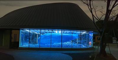 China Outdoor LED Transparent Screen Waterproof High Brightness for sale
