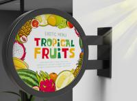 China Small Advertising Led Display Screen Board Store Digital Circle Logo Sign 3840HZ for sale