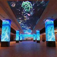 China 192x192mm Column Led Display Cylindrical Led Sky Screen P2.5 P3 Square Meeting for sale