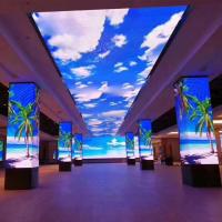 China 192x192mm Column Led Display Cylindrical Led Sky Screen P2.5 P3 Square Meeting for sale